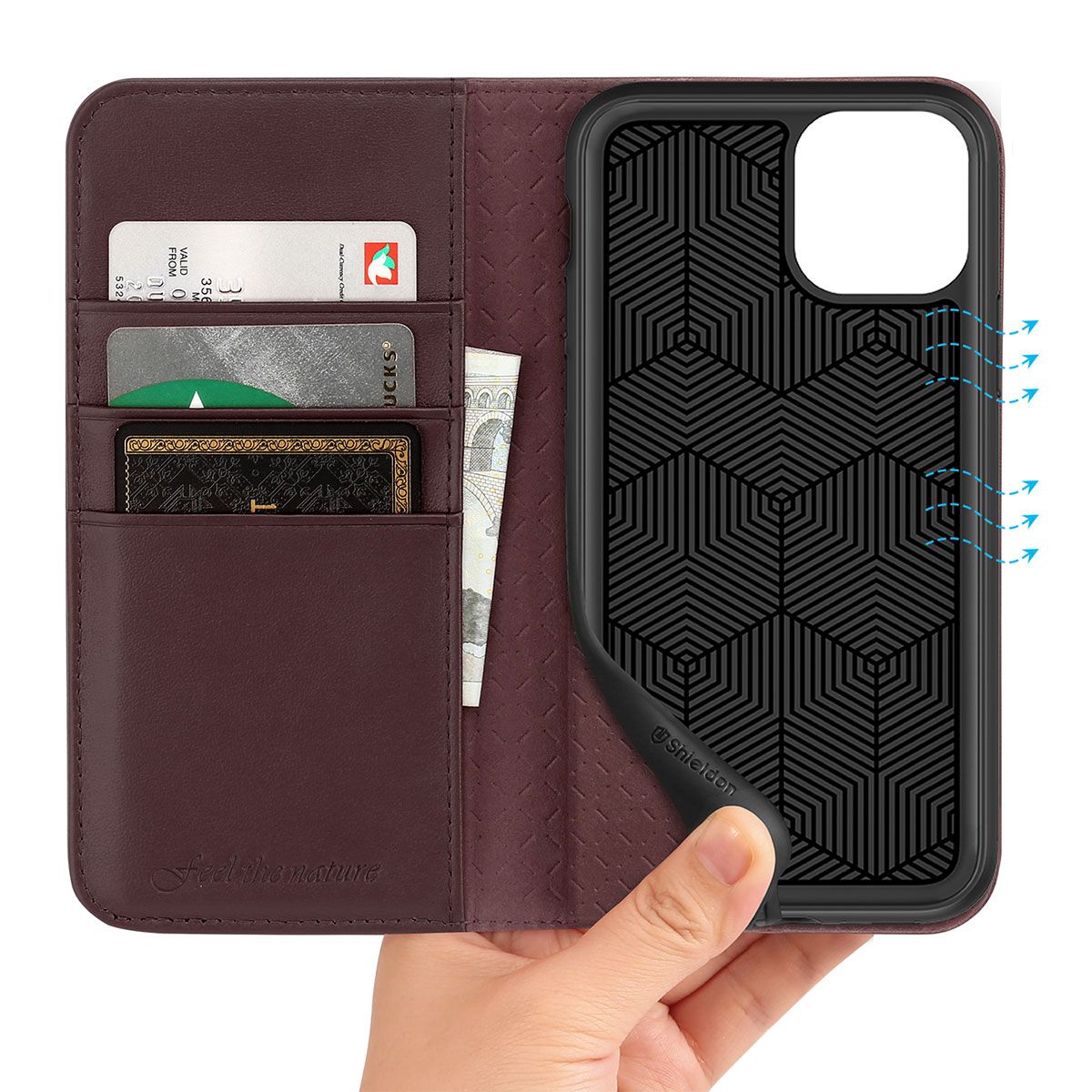 Shieldon Iphone 11 Pro Max Wallet Case Iphone 11 Pro Max Leather Cover